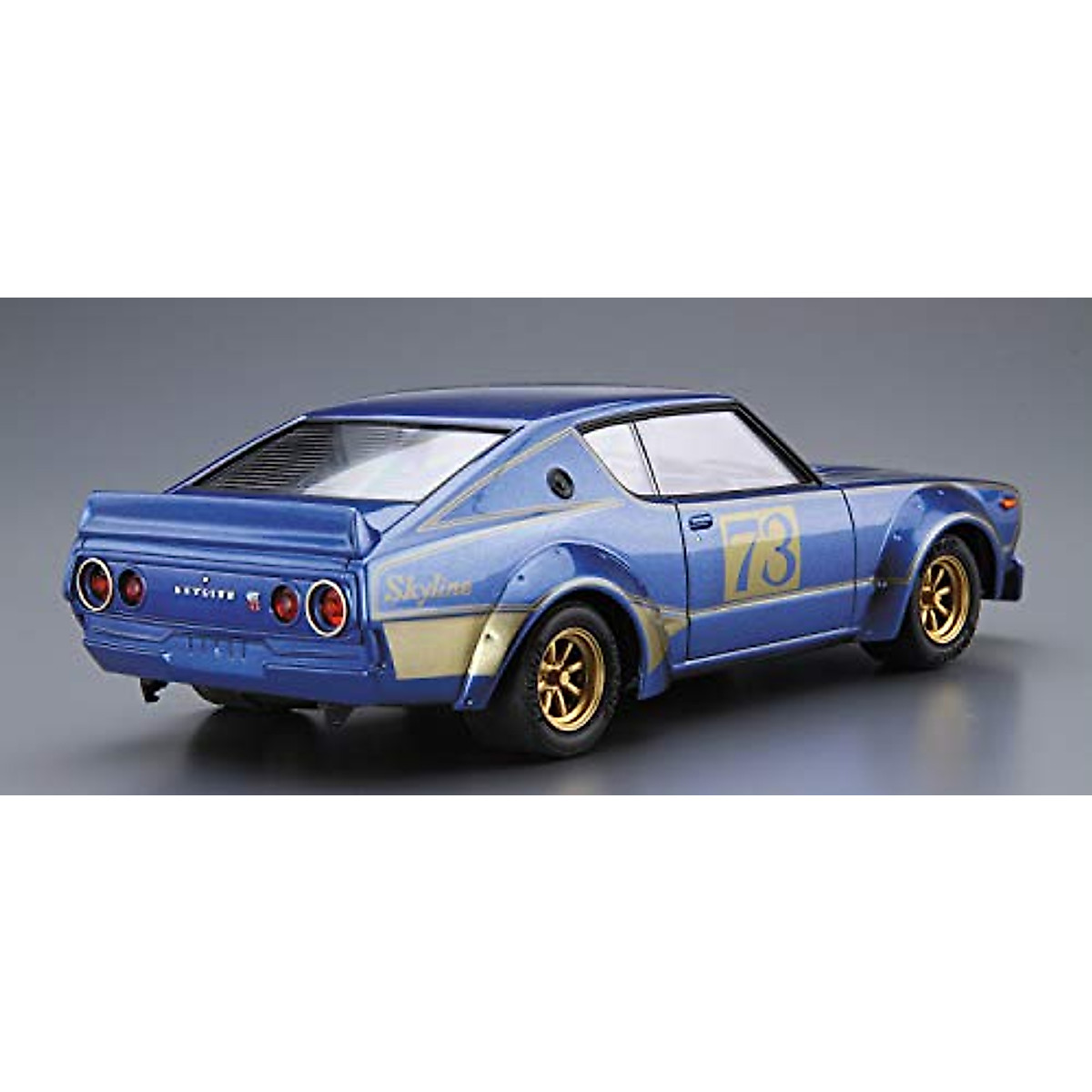 Aoshima Bunka Kyozai 1/24 The Model Car Series No. 48 Nissan KPGC110 Phantom Kenmeri Racing #73 Plastic Model
