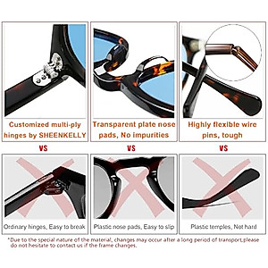 SHEEN KELLY Acetate Polarized Retro Oval Sunglasses For Men Women Pirate Captain Johnny Depp Style Eyewear