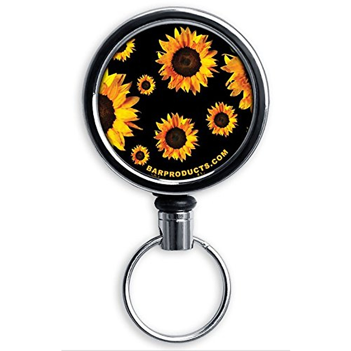 BarConic Mini Opener with Retractable Reel - Sunflowers
