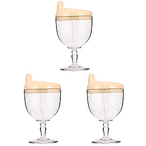3pcs Practical Capacity Multi- Multi-functional Baby Milk Premium Party Cup Goblet Toddler Natural Large