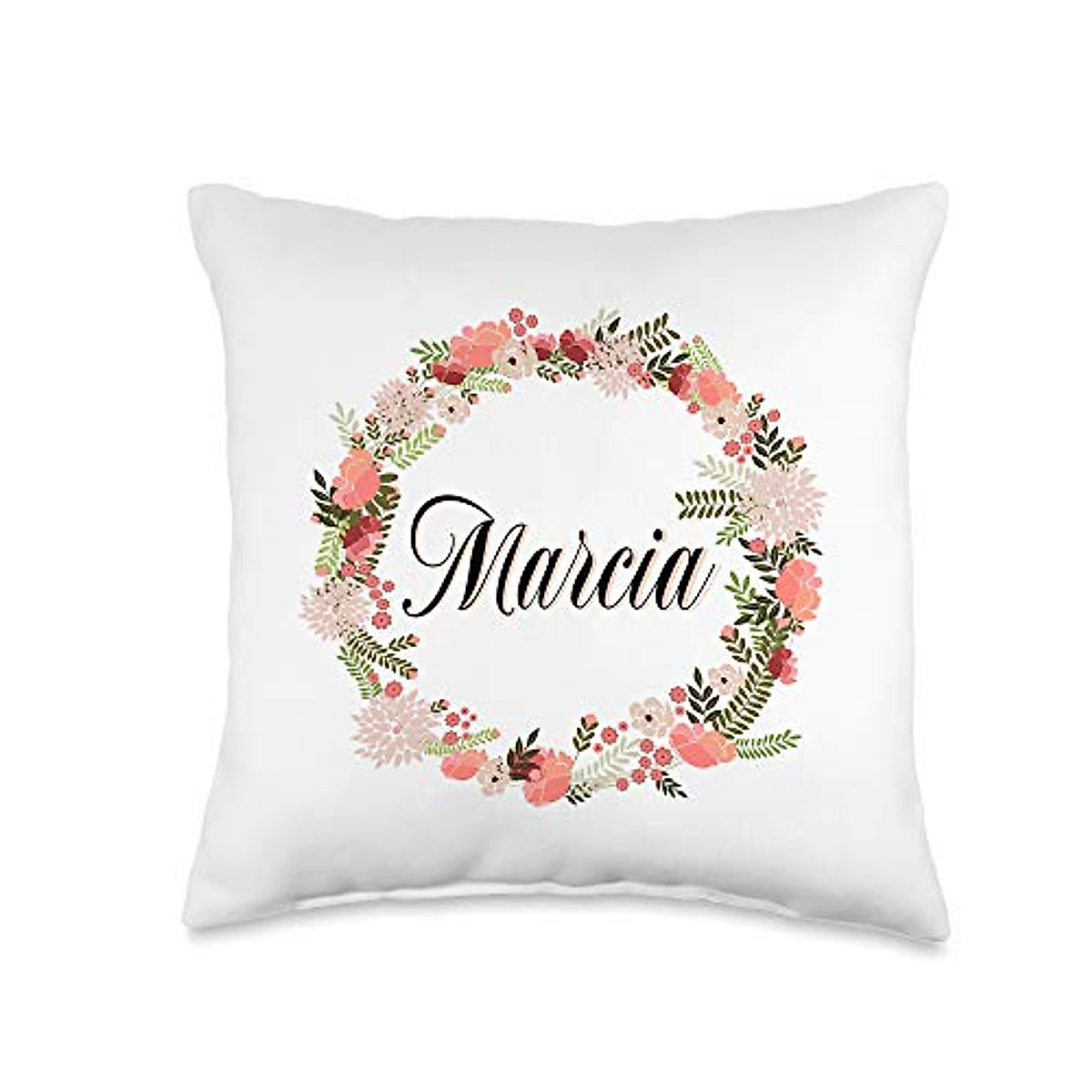 GRAPHIC 365 Personalized First Name Marcia Flourish Decorative Throw Pillow, 16x16, Multicolor