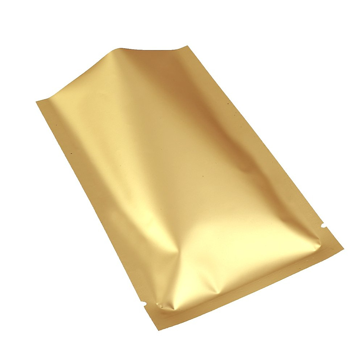 QQ Studio 100 Heat Sealable Mylar Foil Bag Pouch for Sampling Packaging Food Storage Food Safe (SM ~2.3"x3.4", Matte Gold)