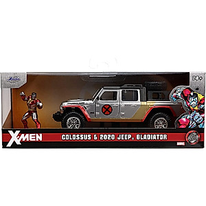 Jada Toys Marvel 1:32 2020 Jeep Gladiator Die-cast Car with X-Men Colossus Figure, Toys for Kids and Adults
