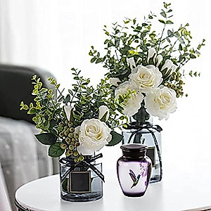 Hummingbird Keepsake Urn, Hummingbird Mini Urn for Ashes, Hand Painted Token Urn, Handmade Minature Urn with Velvet Case & Bag (Keepsake)