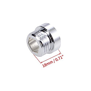 uxcell Faucet Adapter G1/2 Male Thread to M22x1.0 Female Thread Copper Aerator for Garden Hose 3Pcs