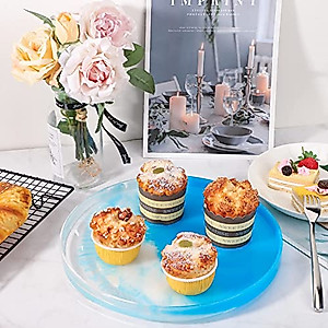 Rolling Tray Mold for Resin, Gartful Large Round Serving Tray Mold with Edges, Plate Silicone Epoxy Casting Mold for Agate Tray, Serving Board, DIY Jewelry Holder, Fruit Snack Tray, Home Decoration