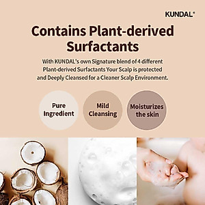 KUNDAL Honey&Macadamia Hydro-Intensive Moisture Premium Nature Hair Shampoo [Blackberry Bay] Sulfate Free, Macadamia Oil for Damaged Hiar care, Deep Clean & Hydration 1,000ml (300ml x2ea)