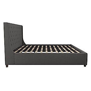 COSMOLiving by COSMOPOLITAN Mercer Upholstered Bed - King - Grey Linen