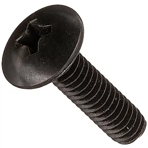 Small Parts 0810MPT188B 18-8 Stainless Steel Truss Head Machine Screw, Black Oxide Finish, Meets ASME B18.6.3, #2 Phillips, #8-32 Thread Size, 5/8" Length, Fully Threaded, Imported (Pack of 25)