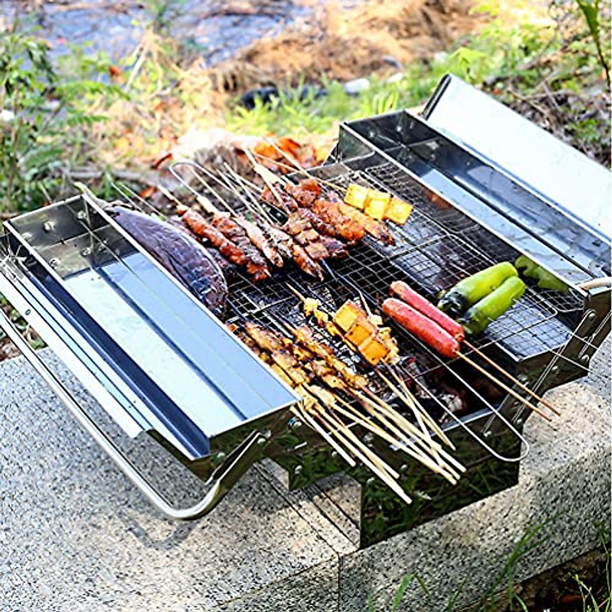 Angoily Stainless Steel Toolbox with 2 Folding Trays Multipurpose Organizer Portable Handled Storage Case Household Metal Sewing Box Organizer for Art Craft