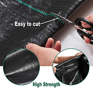 GEIGUIWA 3ftx50ft Weed Barrier Landscape Fabric Heavy Duty,Weed Control Garden Cloth Woven Geotextile Fabric for Flower Bed,Driveway Fabric Ground Cover(3.2OZ)