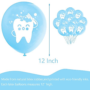 Oringaga 50PCS Tooth Party Balloons - Teeth Themed Birthday Baby Shower Party Decorations Supplies Decor Balloon