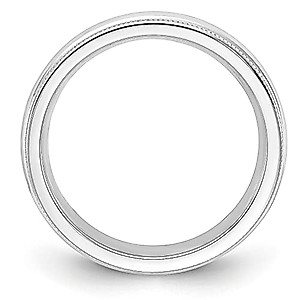 925 Sterling Silver 4mm Comfort Fit Half Round Milgrain Size 5 Wedding Band Ring Classic Fine Jewelry For Women Gifts For Her