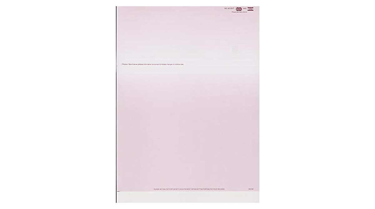 BLANK PERFORATED STATEMENT PAPER - 500 Burgundy