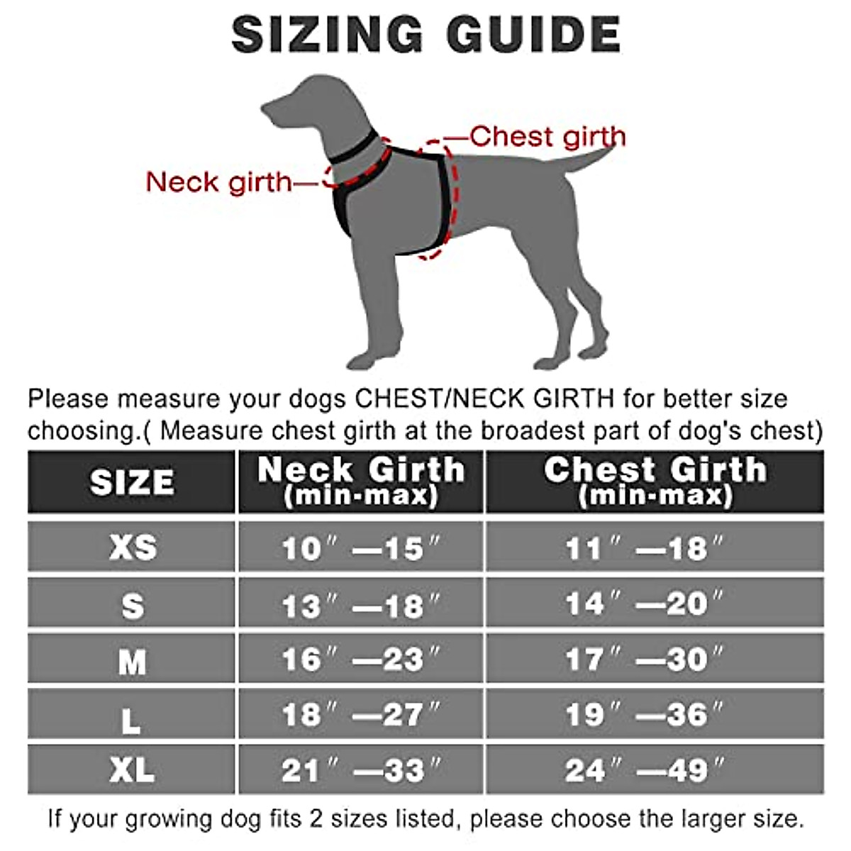 WINSEE Dog Harness No Pull, Pet Harnesses with Dog Collar, Adjustable Reflective Oxford Outdoor Vest, Front/Back Leash Clips for Small, Medium, Large, Extra Large Dogs, Easy Control Handle for Walking
