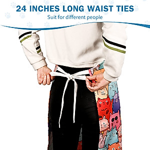 ASPMIZ Floral Aprons for Women with Pockets, Waterproof Chef Apron Women Flowers for Party Painting Gardening, Adjustable Bib Kitchen Cooking Apron for Women Mom Adults Girls, 27.6 x 31.5 Inch, Red