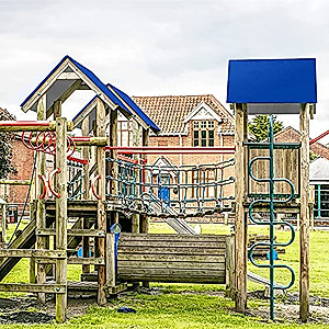 52x90 Inches Outdoor Swingset Shade Kids Playground Swing Replacement Canopy Waterproof Wooden Swing Sets Cover Replacement Tarp Uv Protection Playground Roof Canopy(Size:52 x 90 inch,Color:Grey)