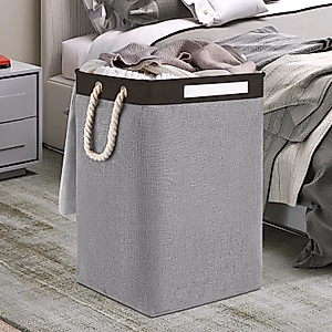 2 Pack Large Laundry Hampers with Lid, Collapsible Laundry Baskets with 2 Bags and 5 Hangers, Foldable Laundry Basket, Portable Clothes Hamper Laundry Basket Organizer for Bathroom, Bedroom, College