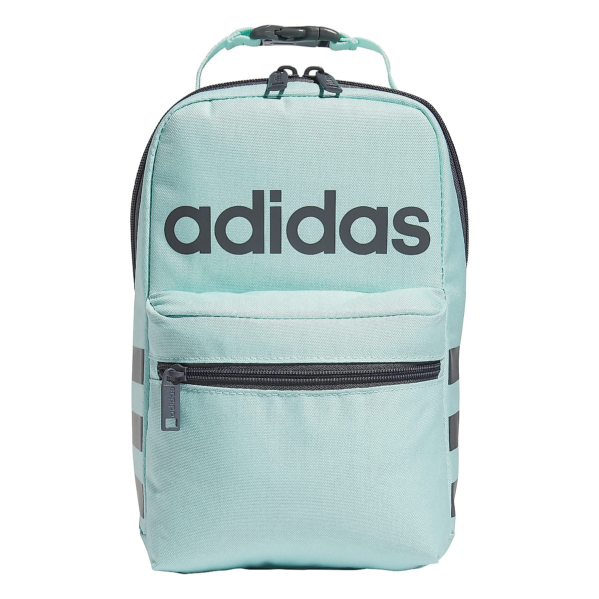 adidas Santiago 2 Insulated Lunch Bag, Semi Flash Aqua Blue/Onix Grey, One Size