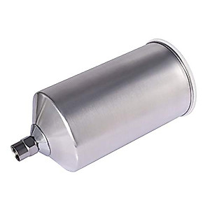 Dynastus 1 Quart Gravity Feed Paint Pot Aluminum Spray Gun Cup with Nylon Snug Fitting Press Fit Lid, 3/8" Attachment Thread