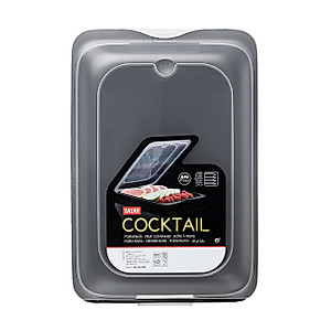 TATAY Cold Cuts & Meats Storage Fresh, BPA Free, Reusables, Stackables, Dishwasher & MWO, Black, 1 Piece, Measures 17 cm x 3.2 cm x 25.2 cm, (1180127)