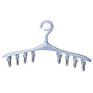 YASEZ Storage Hanger 360 Degrees Rotating Windproof PP Socks Towels Bras Clothes Drying 8 Clips Bathrooms Accessories (Color : C, Size : 42cm x 18cm)