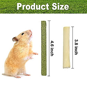 Chngeary 150g Small Animals Chew Toys Molar Sticks,Timothy Hay Sticks Sweet Bamboo 2Types Combined for Rabbit Chinchilla Guinea Pigs Squirrel Hamster