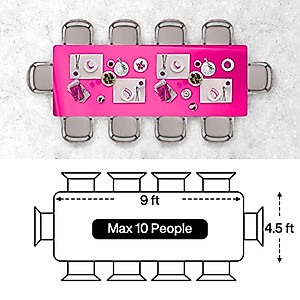 PartyWoo Magenta Foil Tablecloth, 54 x 108 Inch Rectangle Tablecloth, Foil Tablecloth for 6 to 8 Foot Table, Metallic Table Cover, Waterproof Table Cloth for Birthday, Wedding, Party (1 Pack)