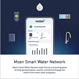 Moen Matte Black Smart Shower 4-Outlet Digital Shower Controller for Thermostatic Shower Valve, TS3304BL