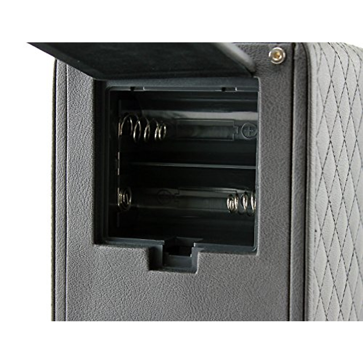 Heiden Monaco Double Watch Winder in Black Leather - Battery Powered or AC Adapter