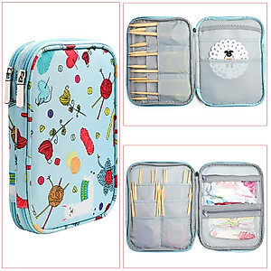 Coopay 62pcs Bamboo Circular Knitting Needles Set for Beginner, 18 Pair Circular Needles with Cable for Weaving Flat & Round Yarn Project, Knitting & Crochet Supplies with Case, 24 inch Sweater Needle