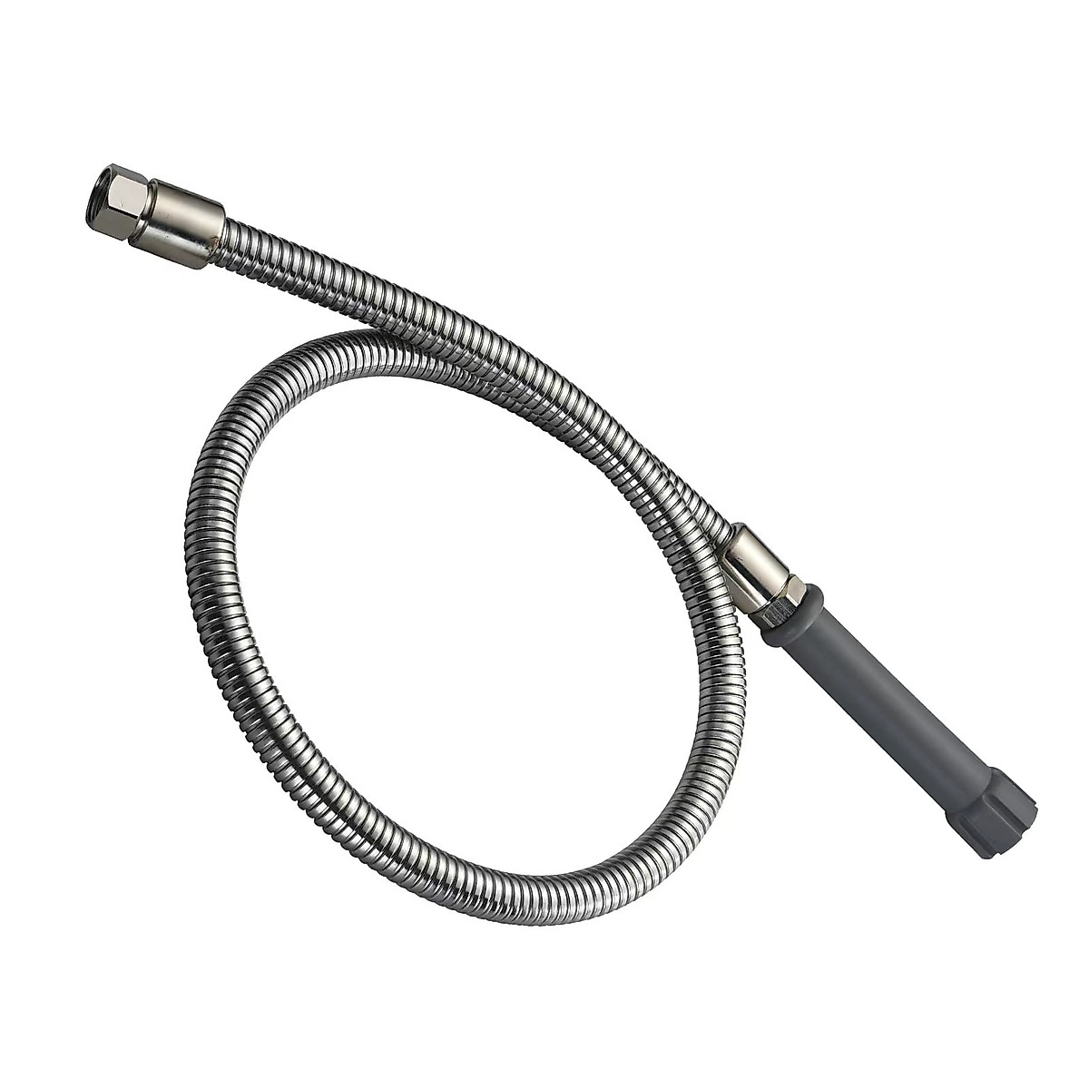 Replacement for T&S Brass B-0044-H Pre-Rinse Hose,44" Flexible Hose with Heat Resistant Gray Handle,Silver,Stainless Steel