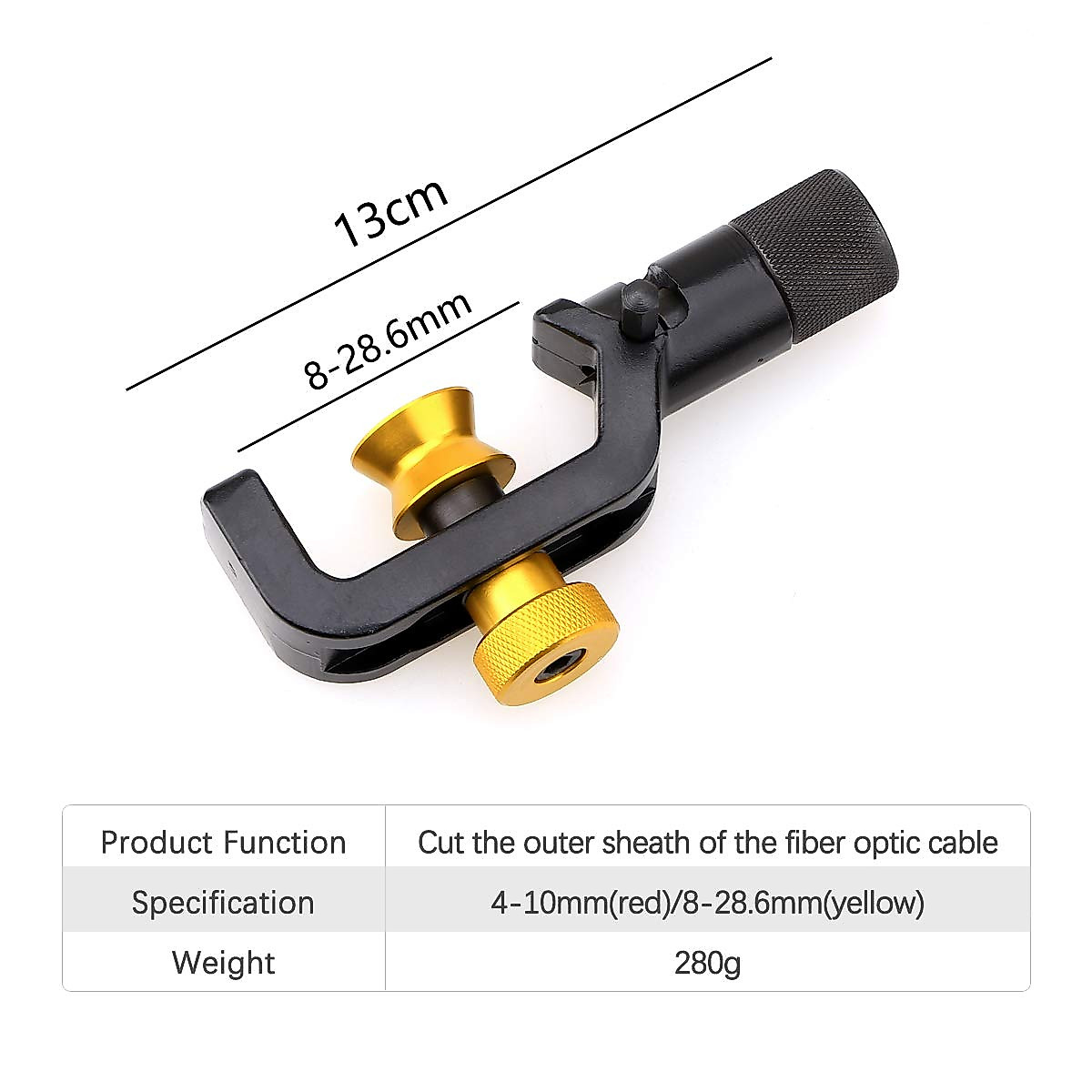 4-10、8-28.6 、8-28.6（Double head) Transverse armoured cable stripping Fiber optic cable stripper FTTH Armored Fiber Cable KELUSHI (Golden 8-28.6)