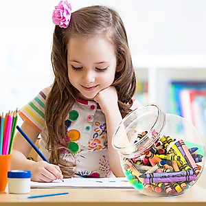 DilaBee Plastic Candy Jars with Lids for Candy Buffet - 2 Pack - Clear Cookie Jars for Kitchen Counter, Office Desk, Laundry Pods Containers, Home Storage Organizer & Party Table - 96 Oz