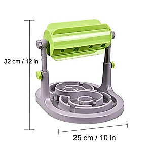 FUUIE Bowls for Food and Water SUPREPET Interactive Pet Dog Cat Food Bowl Puppy Feeder Puzzle Toy Slow Feeder for Dog Kitten Cat IQ Training Automatic Feeders (Color : Blue)