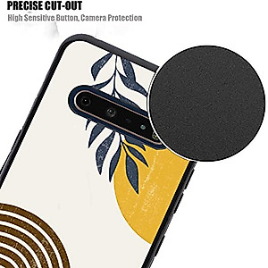 valuect lisment Compatible with LG V60 ThinQ 5G Case, Minimalist Abstract Art Aesthetic Boho Rainbow Sun Moon Leaves for LG Case Women Men, Trendy Silicone Bumper Case for LG