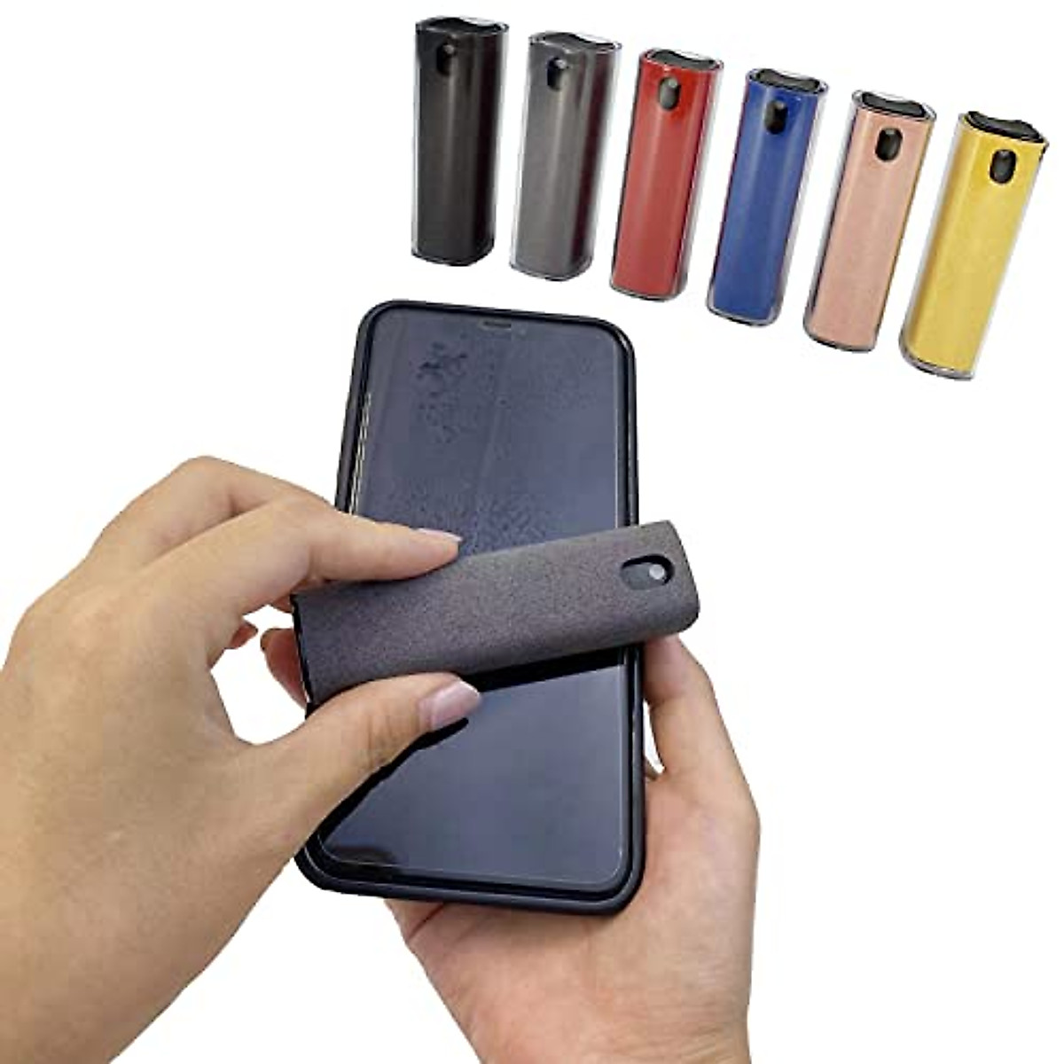 Screen Cleaner Touchscreen Mist Cleaner, AIMINUO Screen Cleaner Spray Kit for Cell Phones, Computer, Laptop, Tablets, TV and Car Screens, 3 in 1 Screen Cleaner Spray and Microfiber Cloth (Grey)