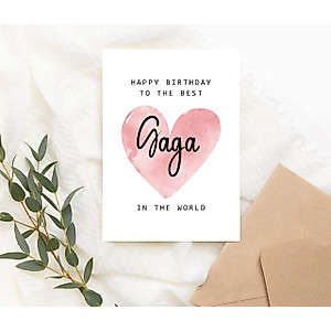 Happy Birthday To The Best Gaga In The World Card - Gaga Birthday Card - Gaga Card - Mother's Day Gift - Happy Birthday Card Happy Birthday Mom
