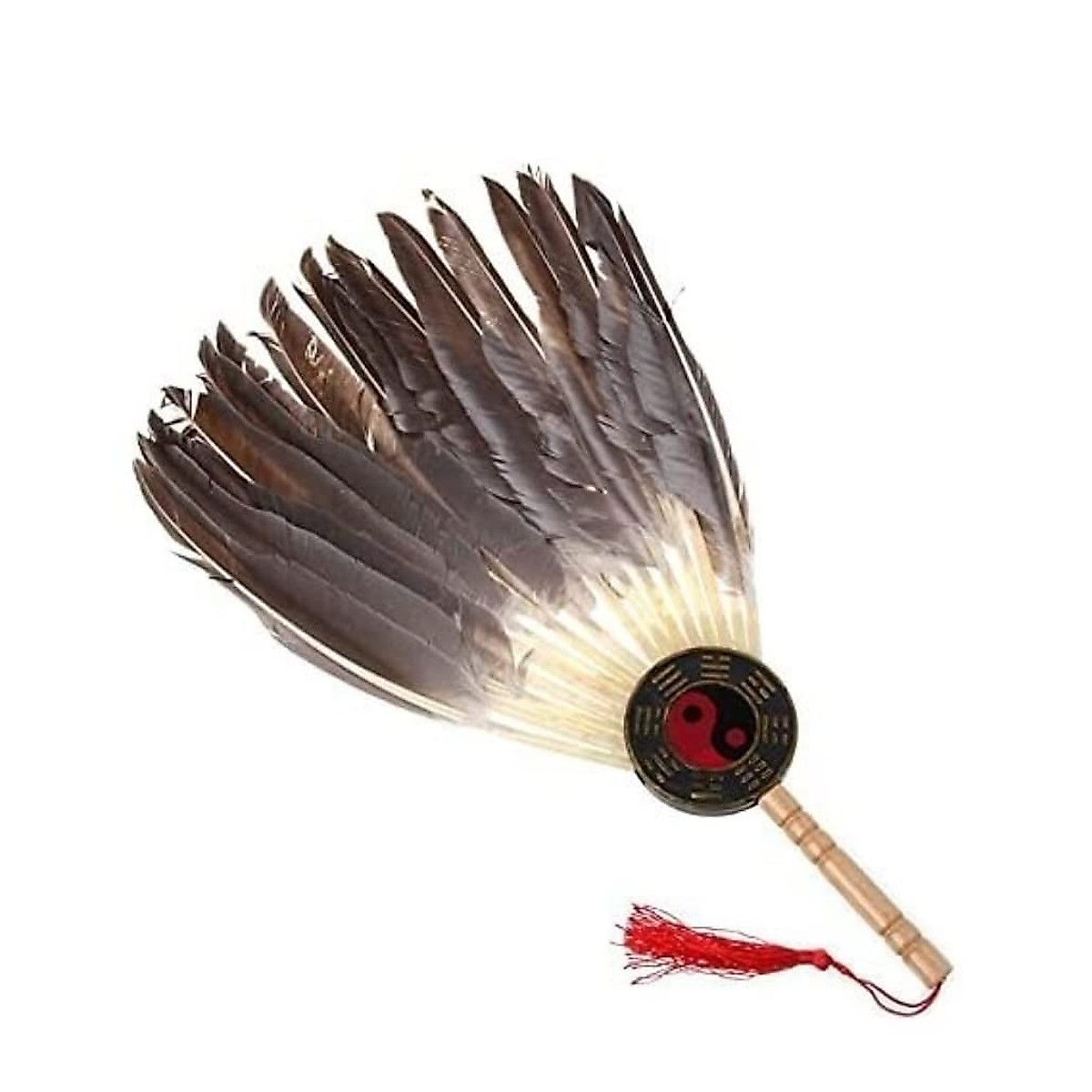 Folding Hand Fan Folding Fan Handheld Folded Fan Bamboo Dance Hand Fans Chinese Fan Ancient Black Feather, Bamboo Hand Fan Foldable Fan Hand Held Fans (Color : A, Size : 46cm)