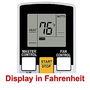 RCECAOSHAN Replacement for Fujitsu Air Conditioner Remote Control Model Number AR-RAH2U Works for ASU18RLF ASU18RLXS ASU24RLF ASU24RLXS ASU30RLX AUU12RLF AUU18RLF AUU9RLF
