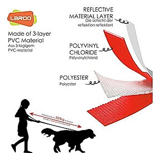 LaRoo Long Dog Leash 32 Feet with Reflective Strip, Waterproof Dog Training Leads Heavy Duty Nylon Recall Lead, Long Line Leash for Pet Puppy Medium Large Dog Training Camping Playing