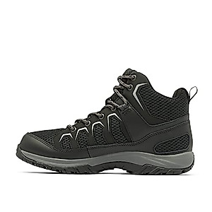 Columbia Men's Granite Trail Mid Waterproof, Black/Titanium Grey Steel, 10