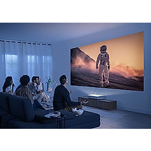 Samsung SP-LSP7T 120" The Premiere 4K Smart Laser Short-Throw Projector with an Additional 4 Year Coverage by Epic Protect (2021)