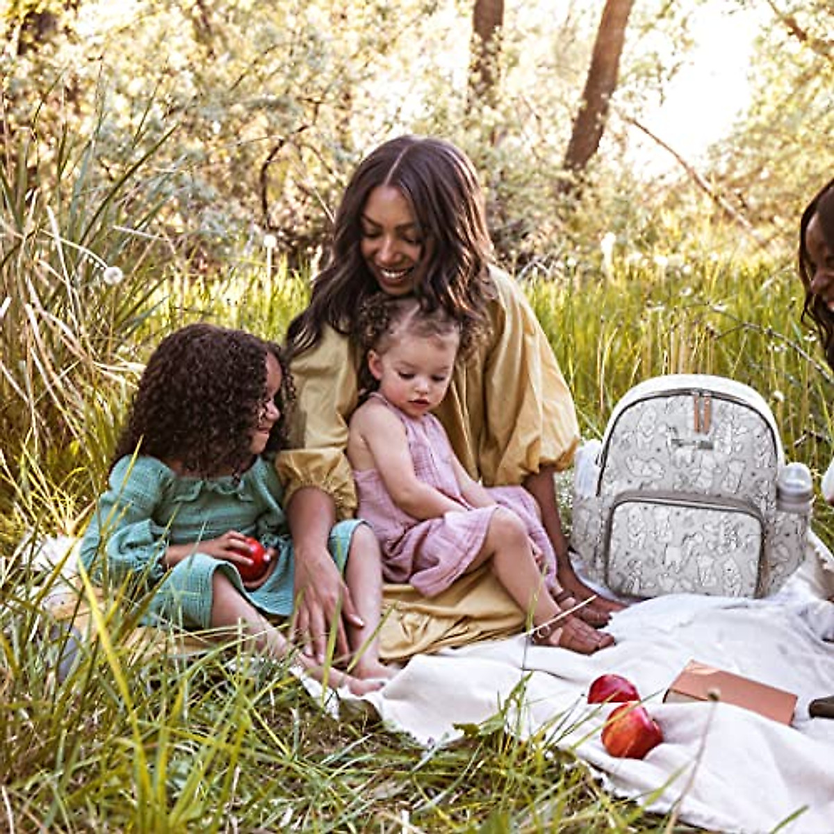 Petunia Pickle Bottom District Diaper Bag Backpack for On-The-Go Parents, Stylish, Spacious & Secure, Lightweight & Easy to Clean, Perfect for Everyday Use or Travel (Disney's Playful Pooh)