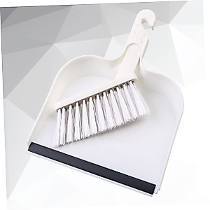 Hoement Mini Broom Mini Broom Cleaning Brush Set Broom Dustpan Computers Cleaning Brush Computer Brush White Hangable Mini Brush Pc Set Mini Dustpan
