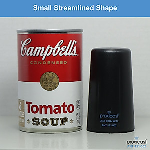 Proxicast Indoor/Outdoor Omnidirectional WiFi Antenna - Tri-Band 2.4/5.8/6 GHz - 3-5 dBi Gain - Vandal Resistant Low Profile Fixed Through-Hole Mount - 10 ft Coax Lead w/RP-SMA (ANT-131-002)