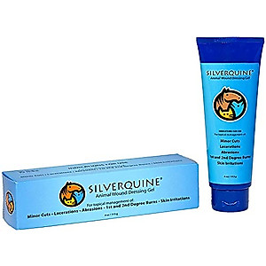Silverquine Pet Wound & Itch Care | Dogs, Cats, Horses, Skin & Coat Care, Hydrogel Liquid Bandage, Healing on Cuts, Hot Spot, Burns, Skin Irritation, for Relief & Treatment, Vet Recommended 1.5OZ