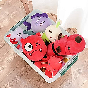 Saedy 6 Pcs Large Clear Storage Box, 35 Qt Plastic Bins with Lids for Versatile Storage