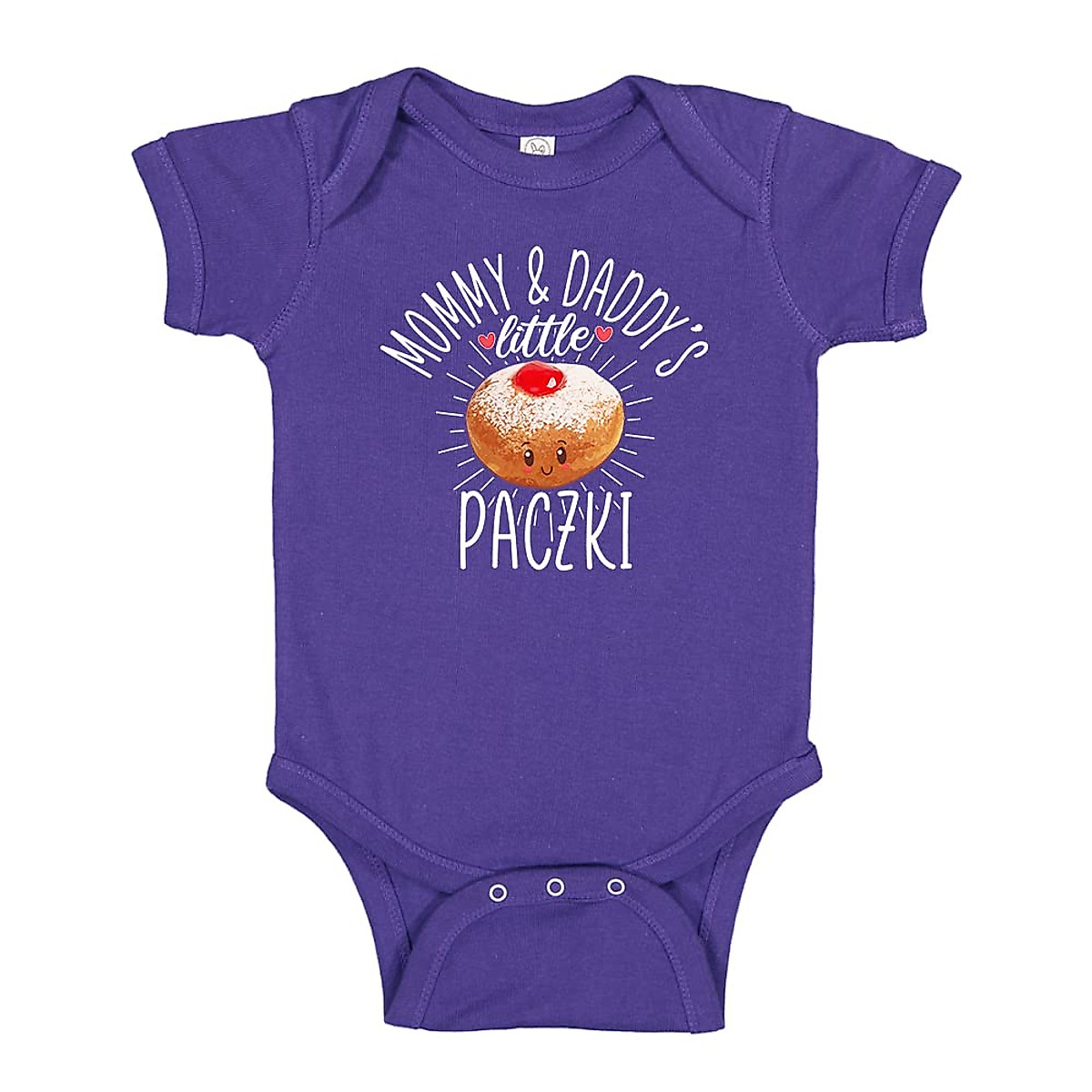 Mommy and Daddy's Little Paczki Polish Baby Bodysuit One Piece 24 mo Purple