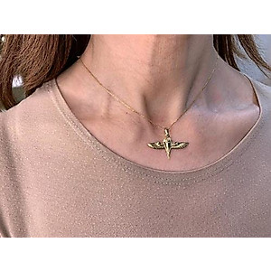 Baltinester Handmade IDF Wings Israeli Army Paratrooper Pendant in 14k Yellow Gold 20.5 x 30 mm Jewelry